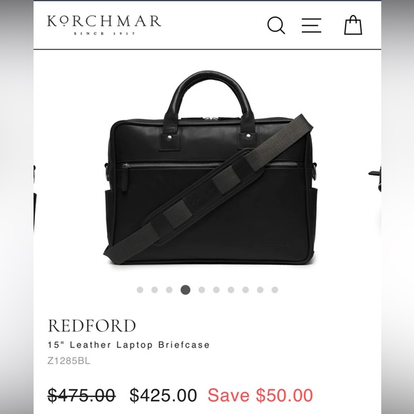 Korchmar | Accessories | Korchmarredford5 Leather Laptop Briefcase ...